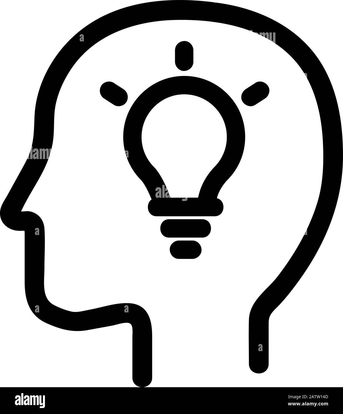 head idea icon vector. Isolated contour symbol illustration Stock ...