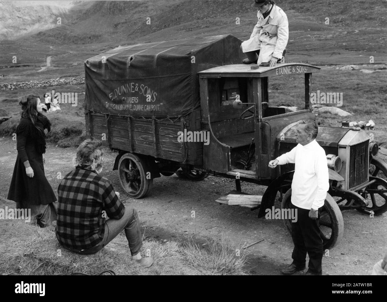 SARAH MILES CHRISTOPHER JONES ( on top of truck) and Director DAVID ...