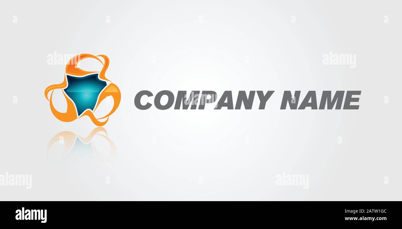 Technology orbit web rings logo design. Vector circle ring logo design ...