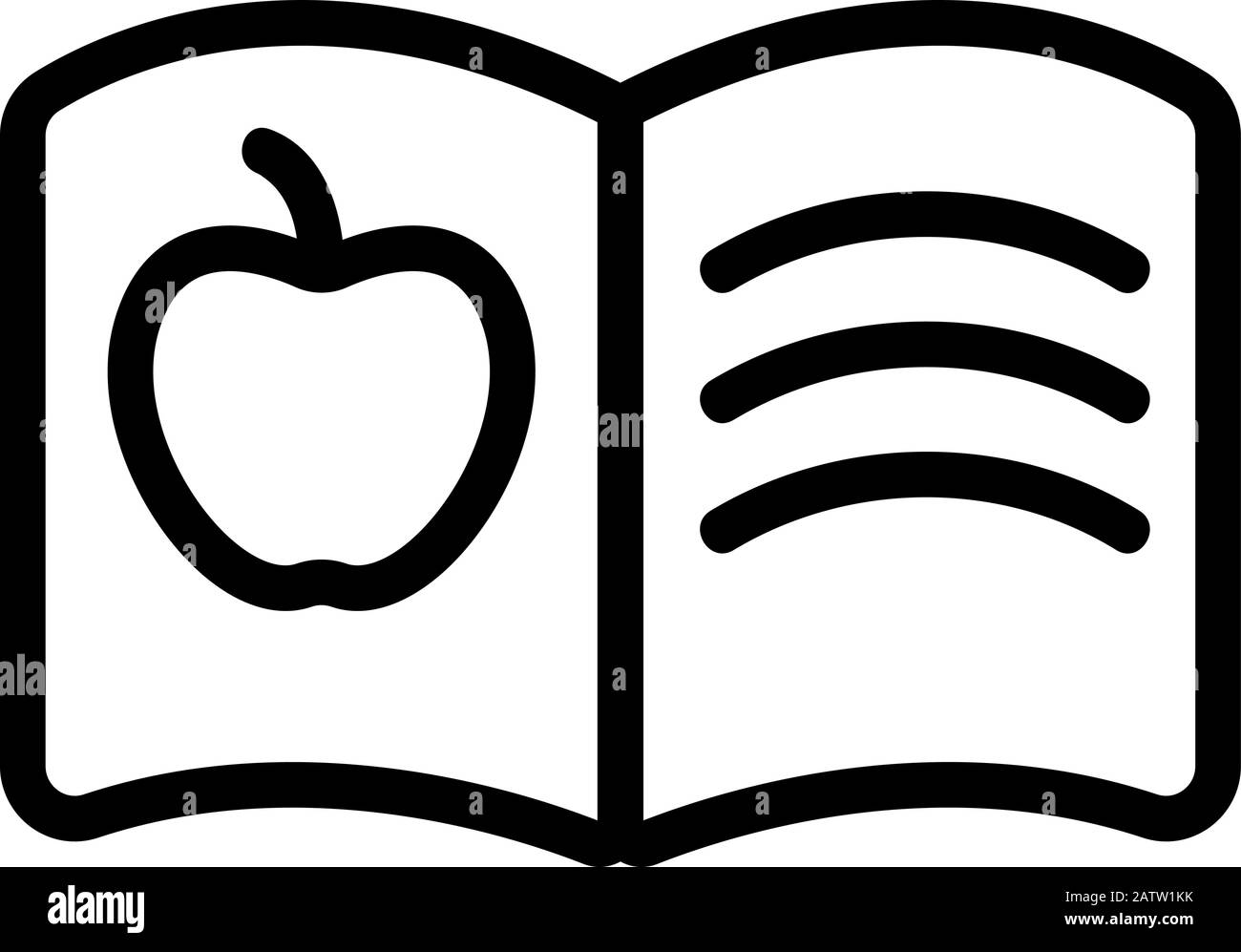 Health recipe vector. Isolated contour symbol illustration Stock Vector ...