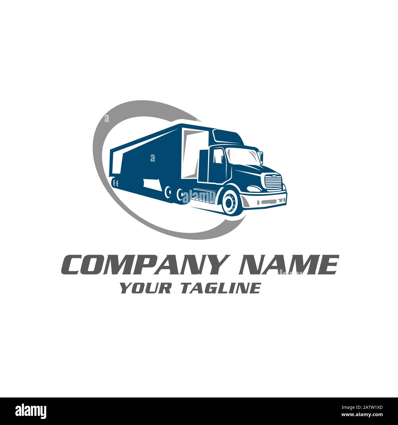 Business symbols emblems of transportation or logistics company with ...