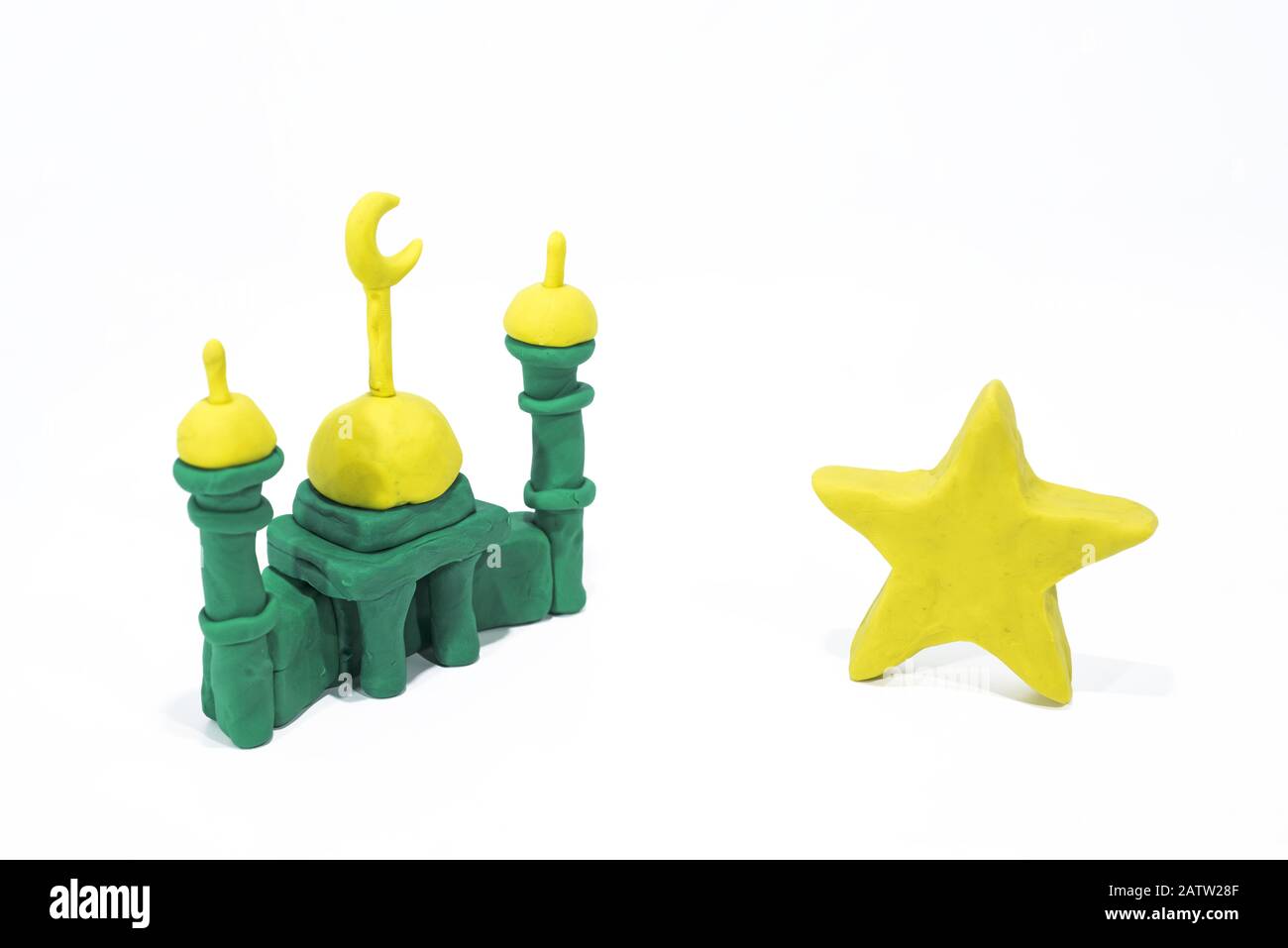 Symbols of Islam. Objects made from Play Clay. Abstract isolated photo ...