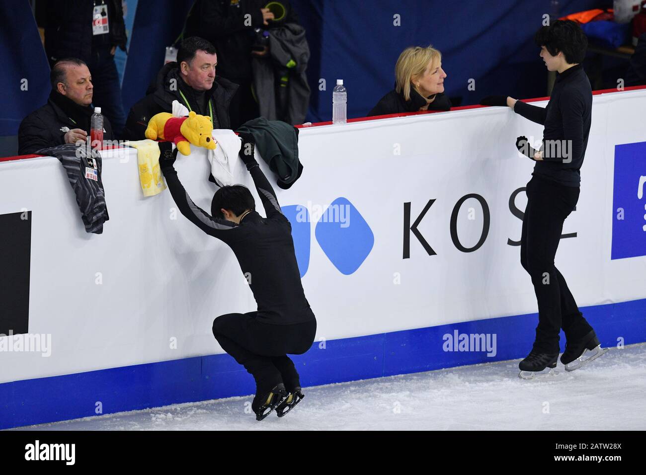 Seoul, SOUTH KOREA. 5th Feb, 2020. (L-R) Ghislain Briand, Brian Orser ...