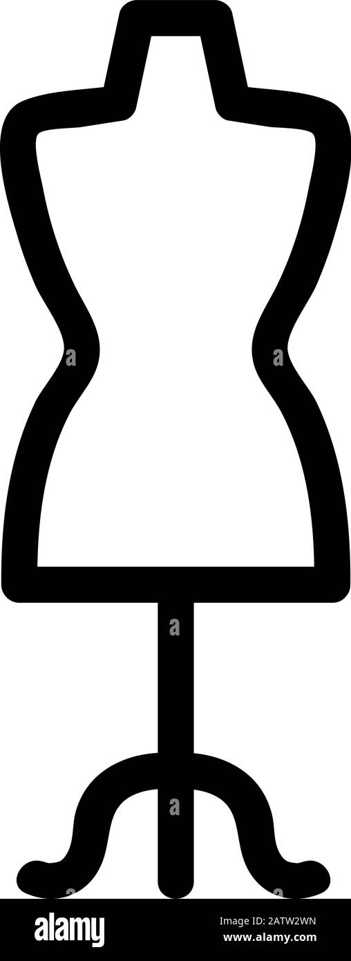 mannequin icon vector. Isolated contour symbol illustration Stock ...