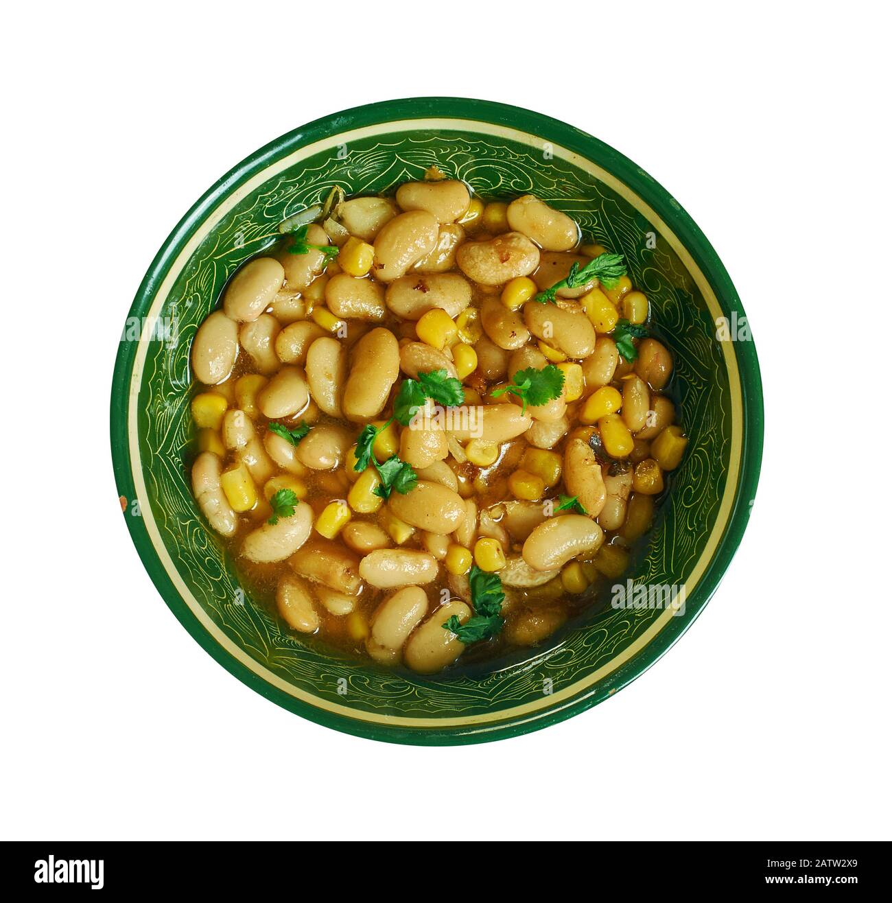 Githeri, maize and beans are mixed together in a sufuria, Kenyan ...