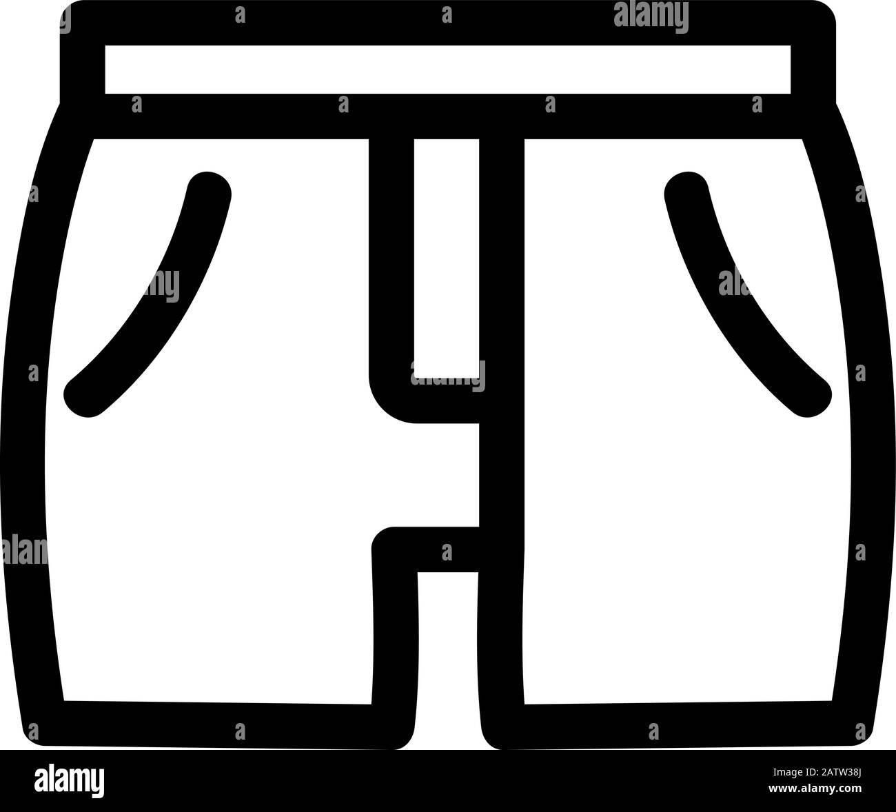 Shorts icon vector. Isolated contour symbol illustration Stock Vector ...