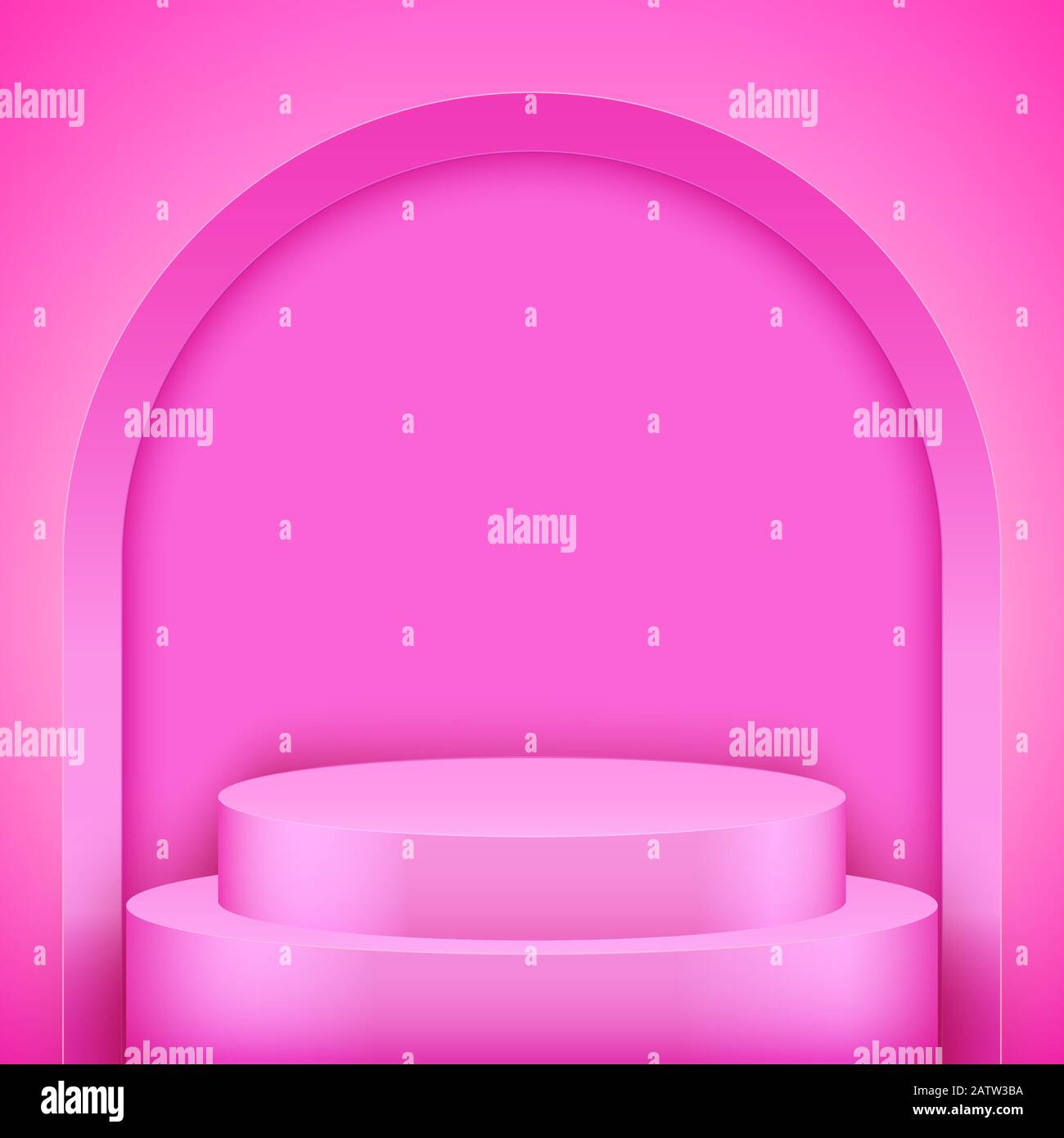 Pink 3d podium round Stock Vector Images - Alamy
