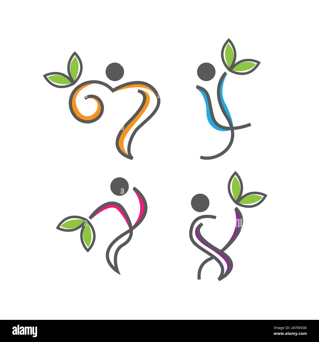 Human character vector logo concept illustration. Abstract man figure ...