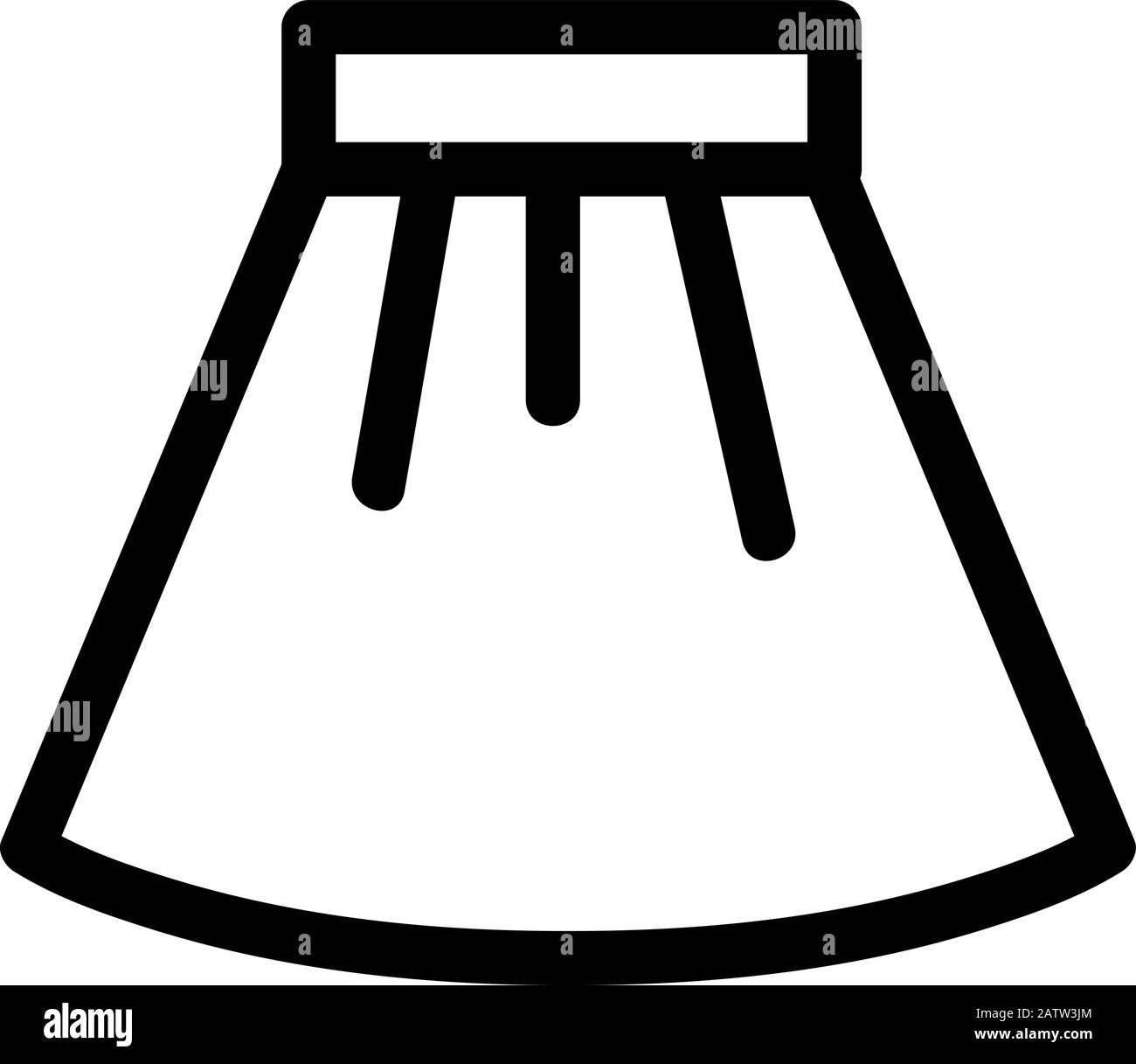 Skirt icon vector. Isolated contour symbol illustration Stock Vector ...