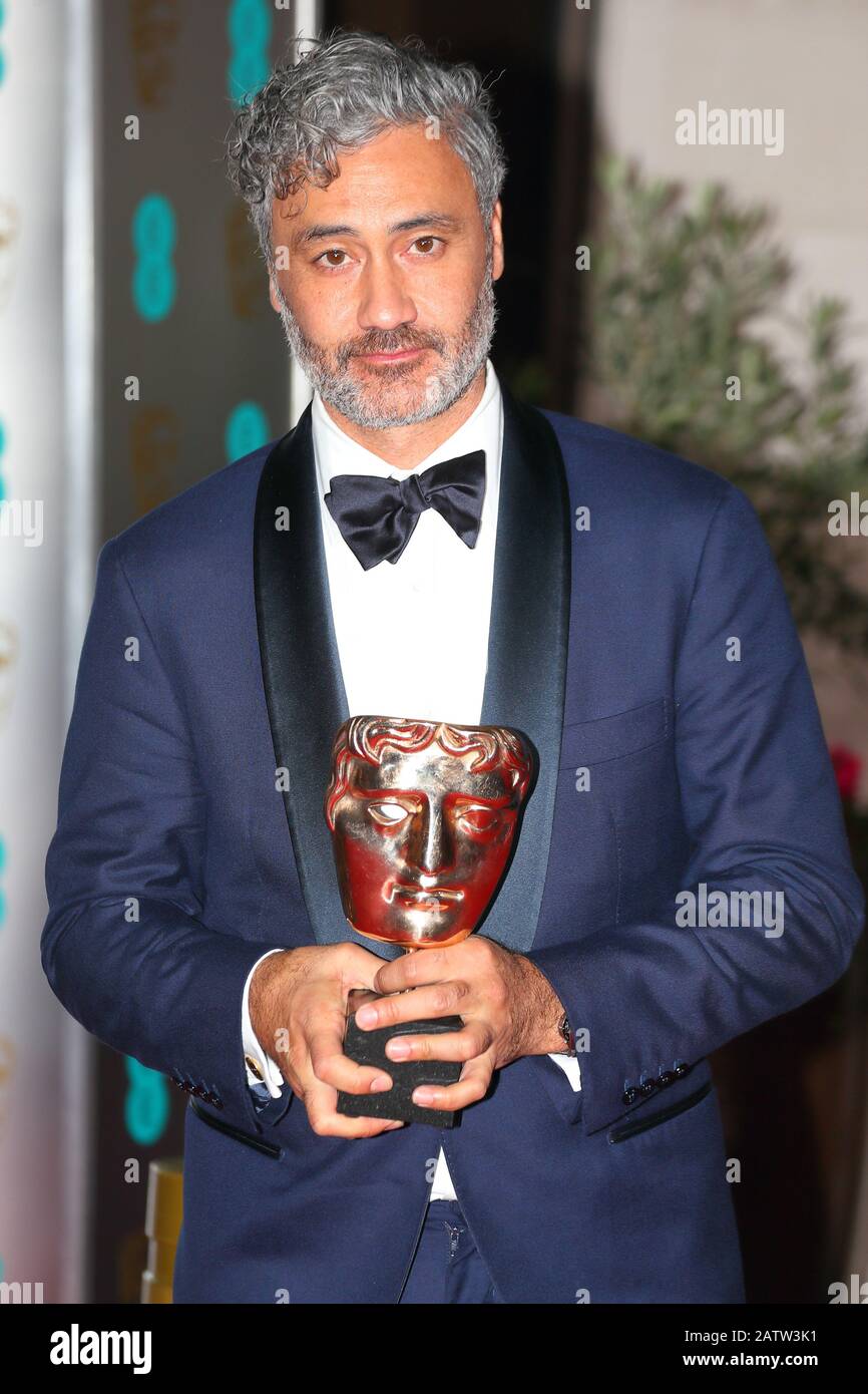 New Zealand filmmaker Taika Waititi with his award at the EE BAFTA ...