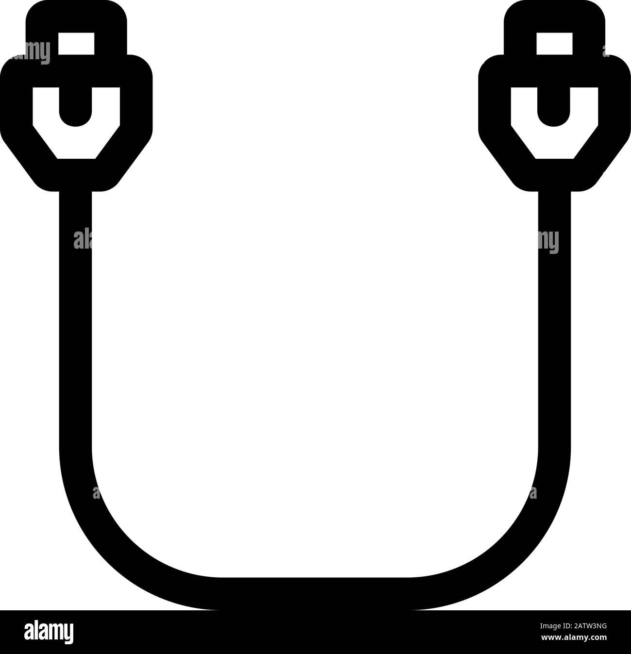 cable internet icon vector. Isolated contour symbol illustration Stock ...