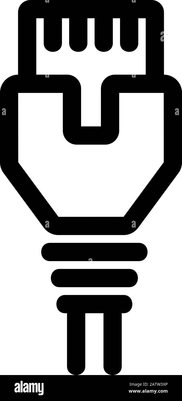 cable internet icon vector. Isolated contour symbol illustration Stock ...