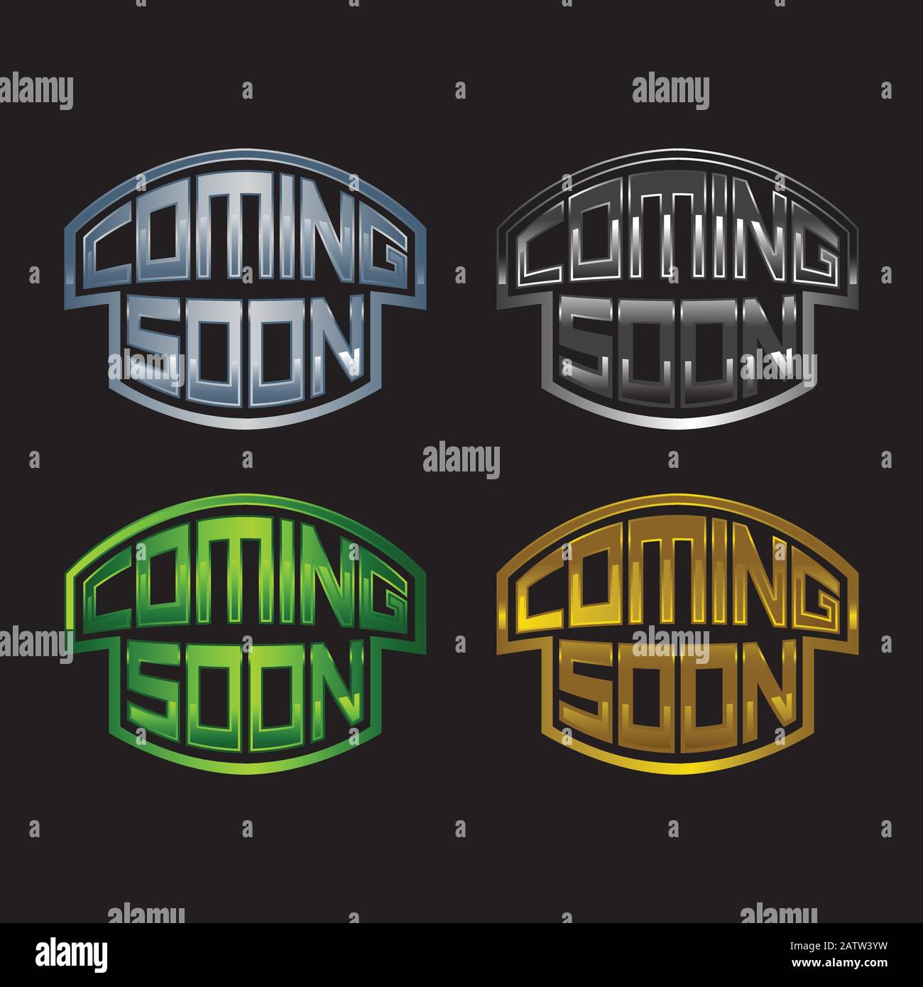 Coming Soon. Promotion banner coming soon, illustration of illuminated ...