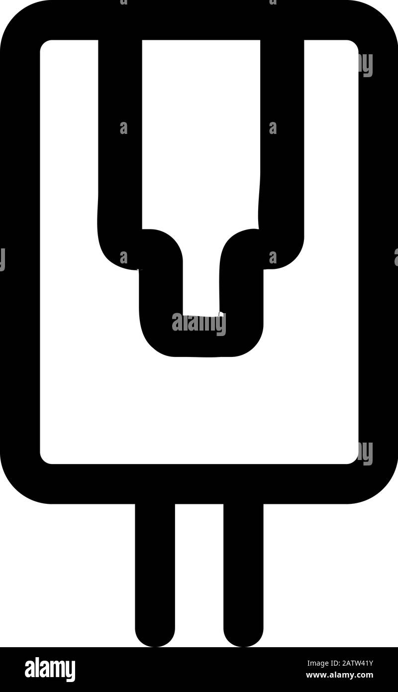 The outlet is an internet vector icon. Isolated contour symbol ...