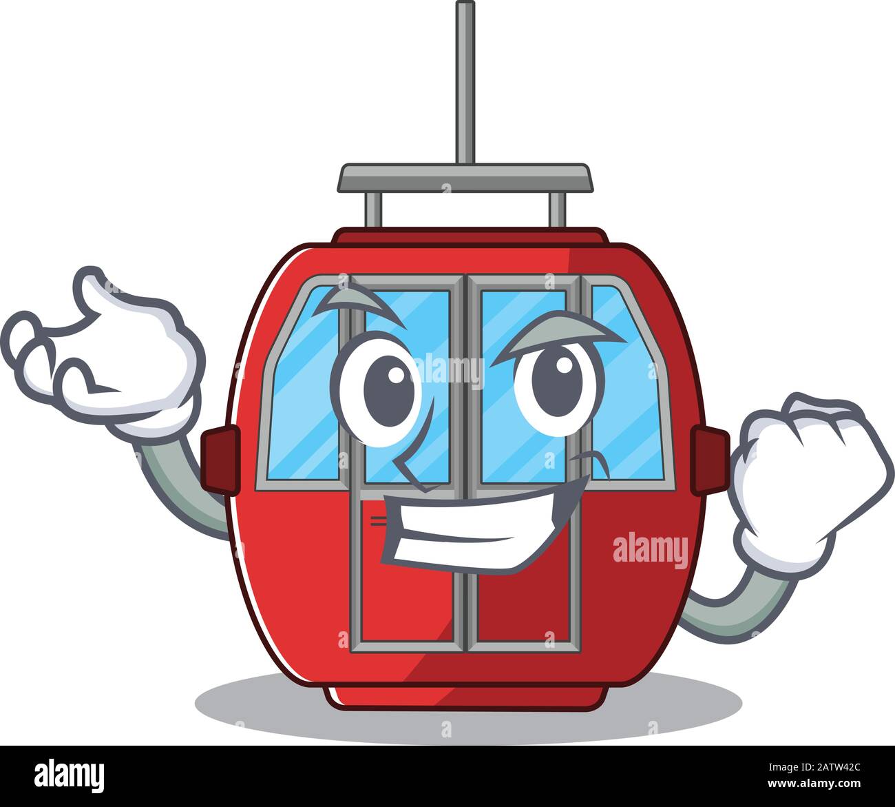 cool confident Successful ropeway cartoon character style Stock Vector ...