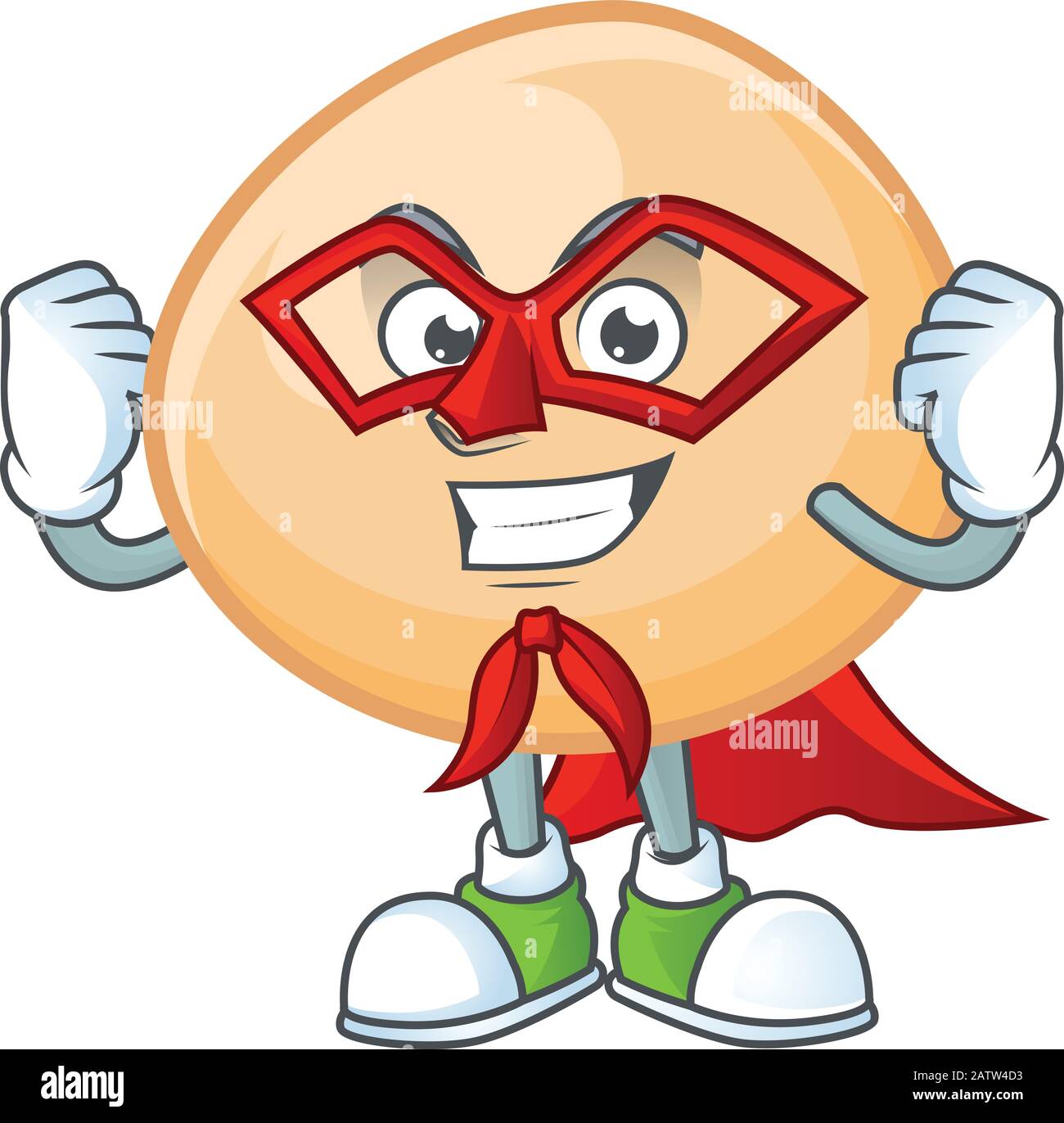 Smiley mascot of brown hoppang dressed as a Super hero Stock Vector ...