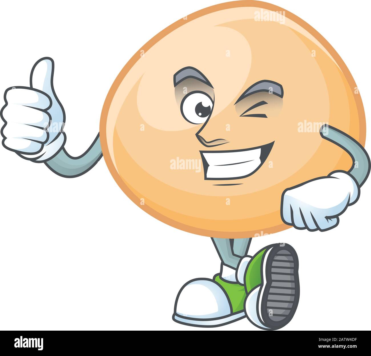 An icon of brown hoppang making Thumbs up gesture Stock Vector Image ...