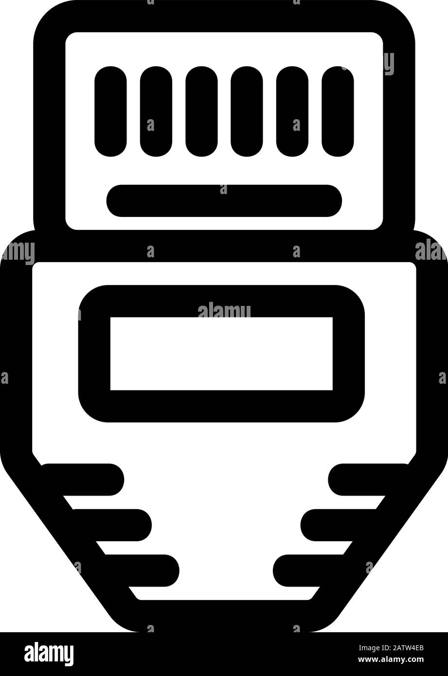 cable internet icon vector. Isolated contour symbol illustration Stock ...