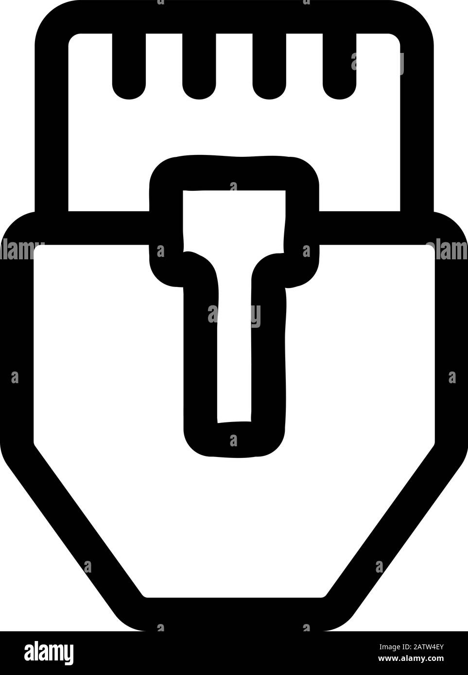 cable internet icon vector. Isolated contour symbol illustration Stock ...