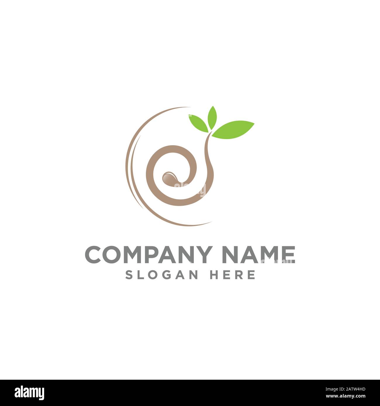 Sprouting seed with leaves outline vector icon. Symbol, logo ...