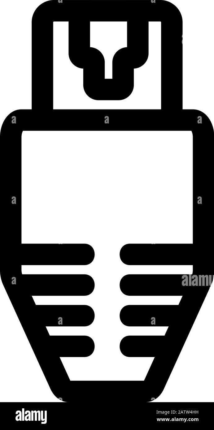 cable internet icon vector. Isolated contour symbol illustration Stock ...