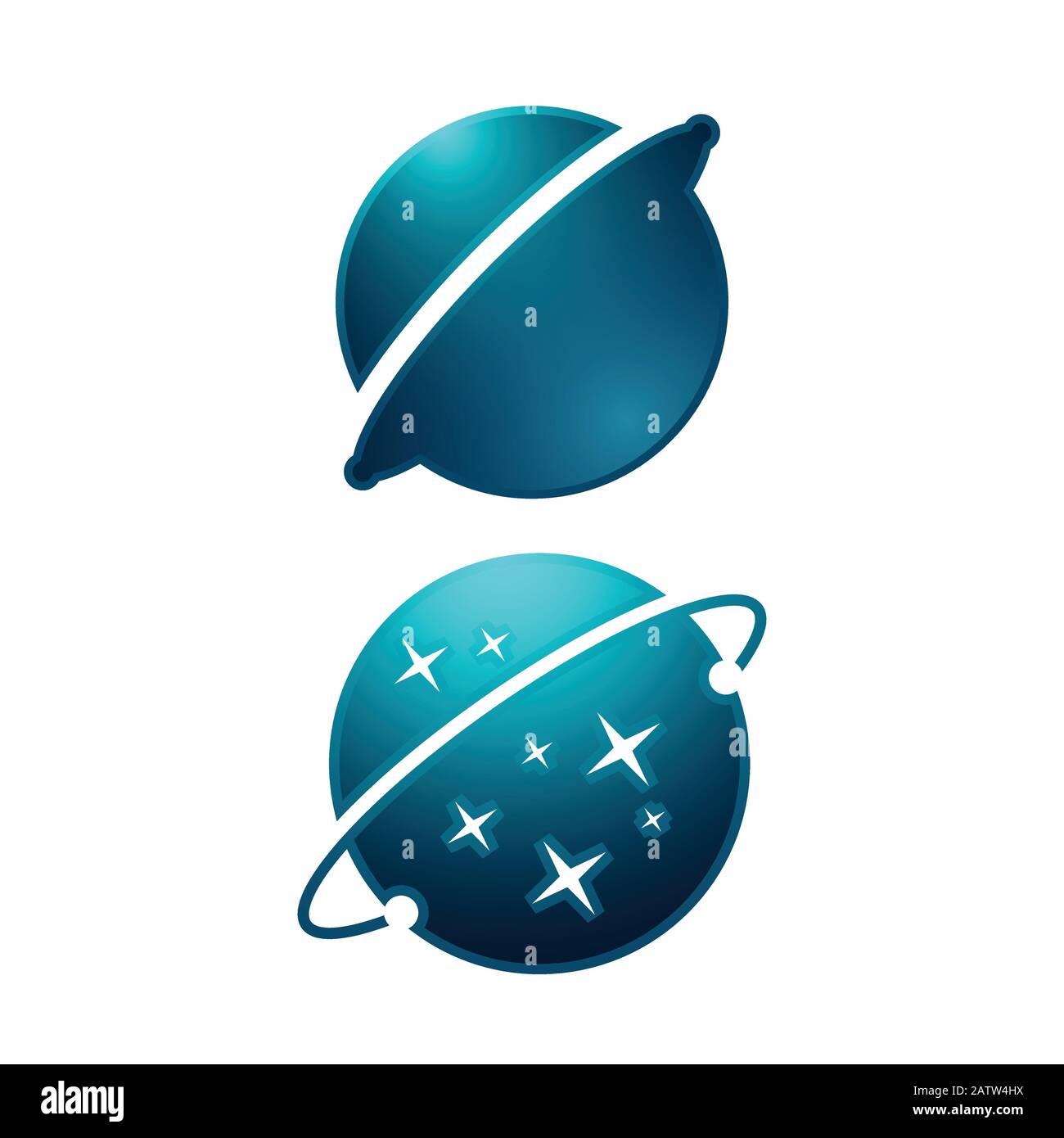 Technology orbit web rings logo design. Vector circle ring logo design ...