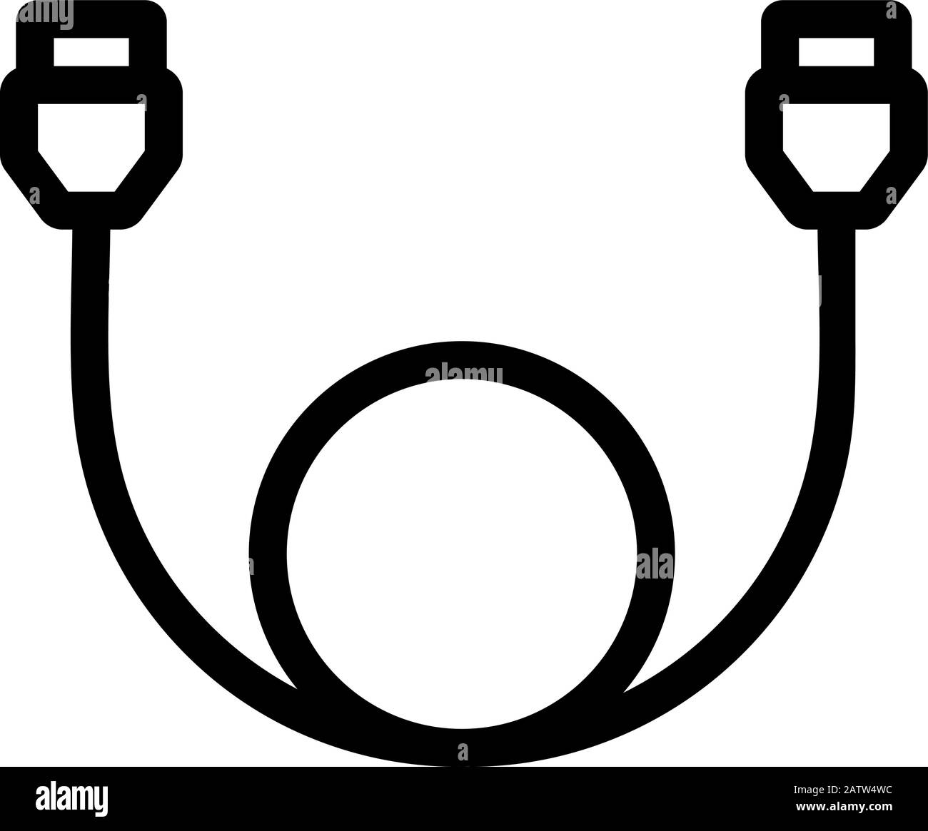 cable internet icon vector. Isolated contour symbol illustration Stock ...