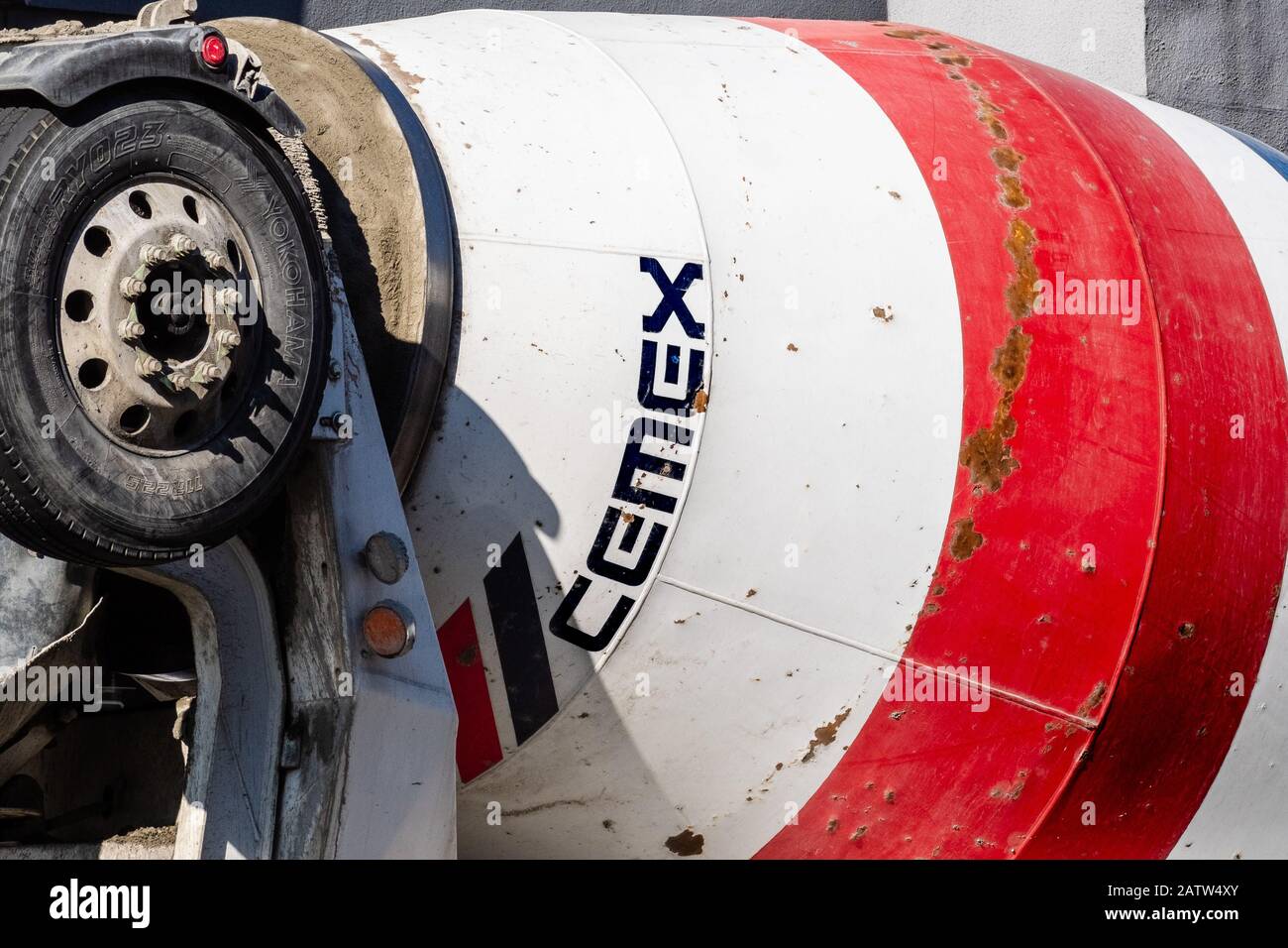 Sep 20, 2019 San Francisco / CA / USA - Close up of Cemex sign ...