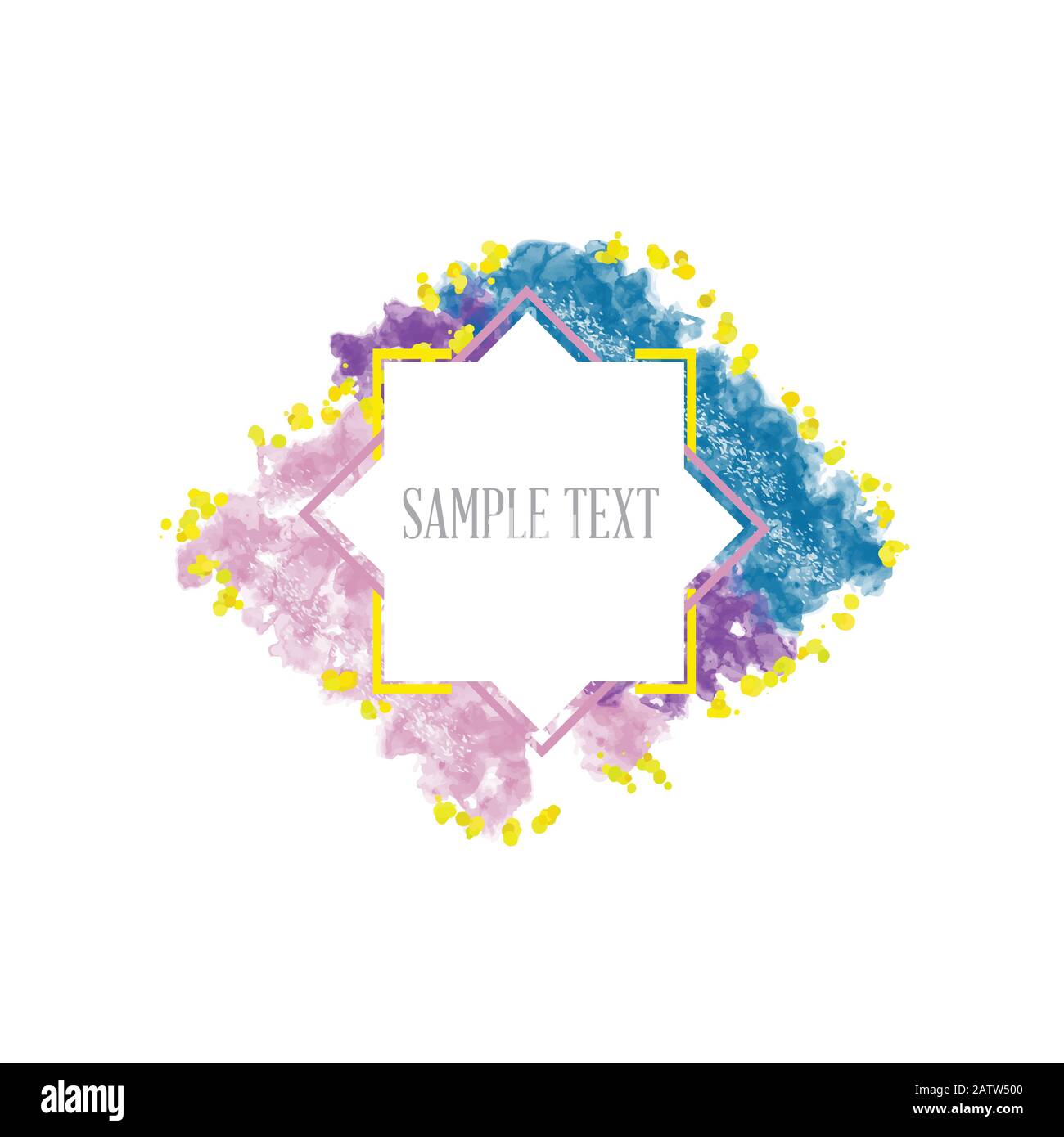 Watercolor paint splatter vector background. Isolated watercolor ...