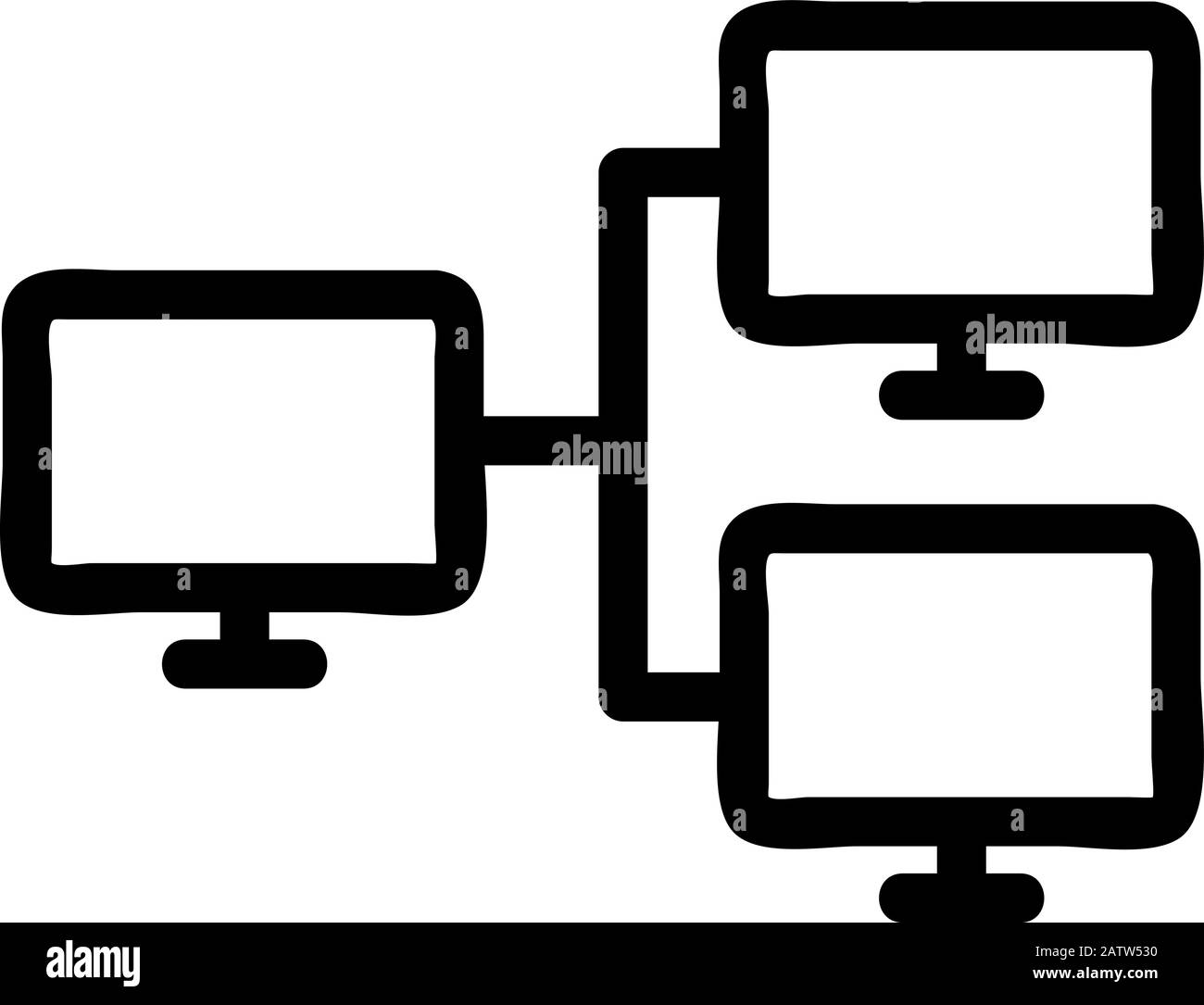 Internet monitor icon vector. Isolated contour symbol illustration Stock Vector Image & Art - Alamy
