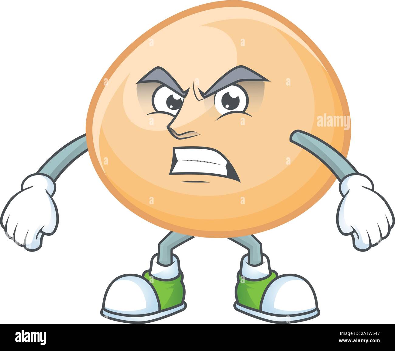 cartoon character of brown hoppang with angry face Stock Vector Image ...