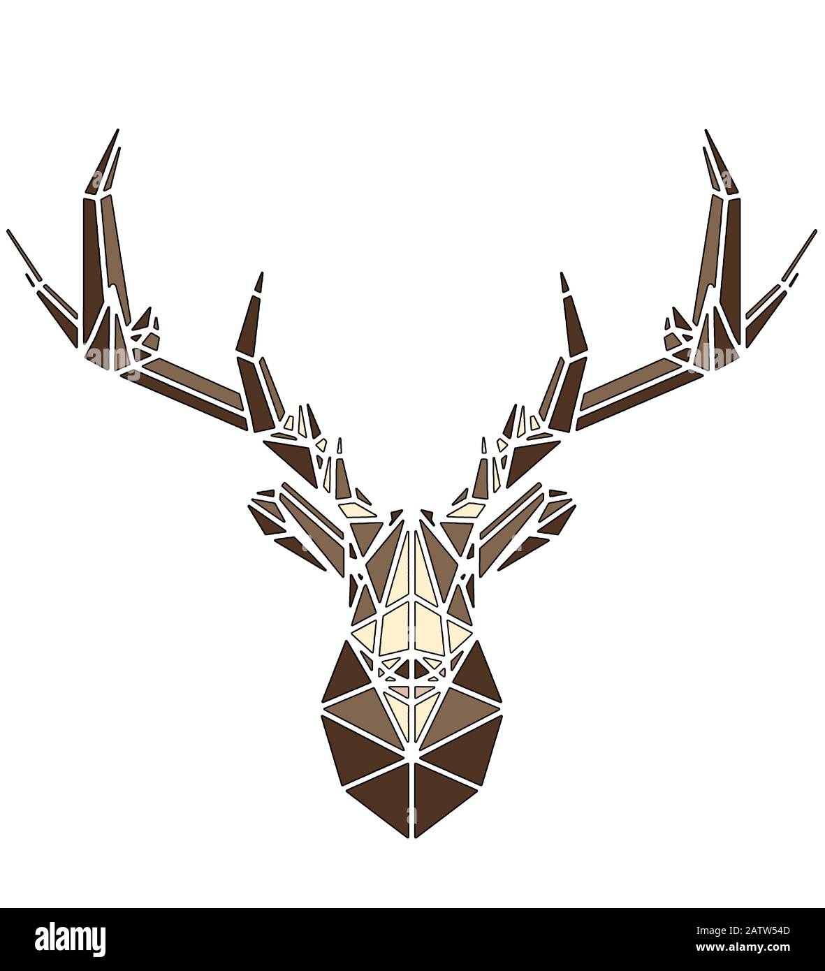 How To Draw Geometric Deer Step By Step