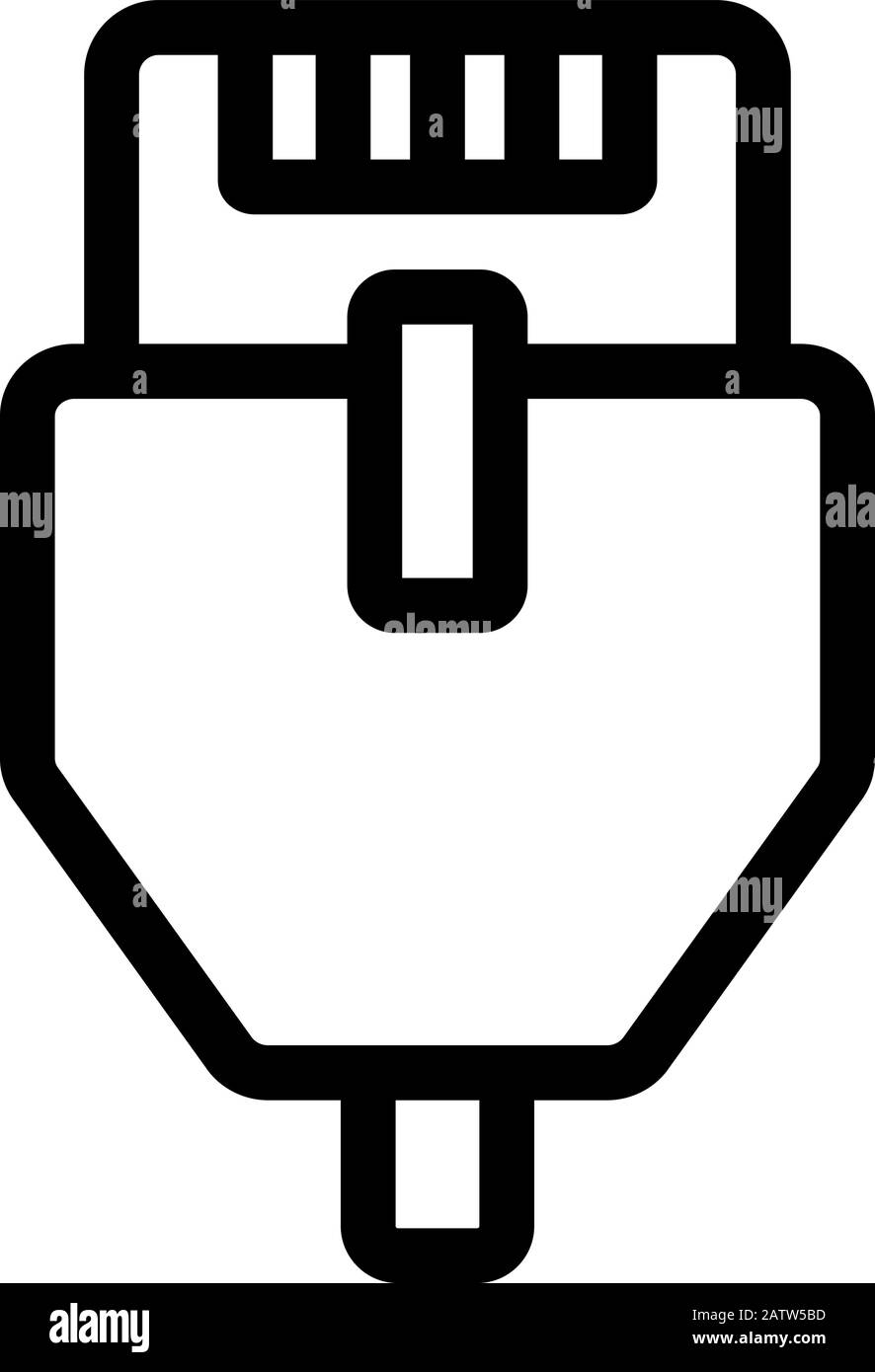 cable internet icon vector. Isolated contour symbol illustration Stock ...