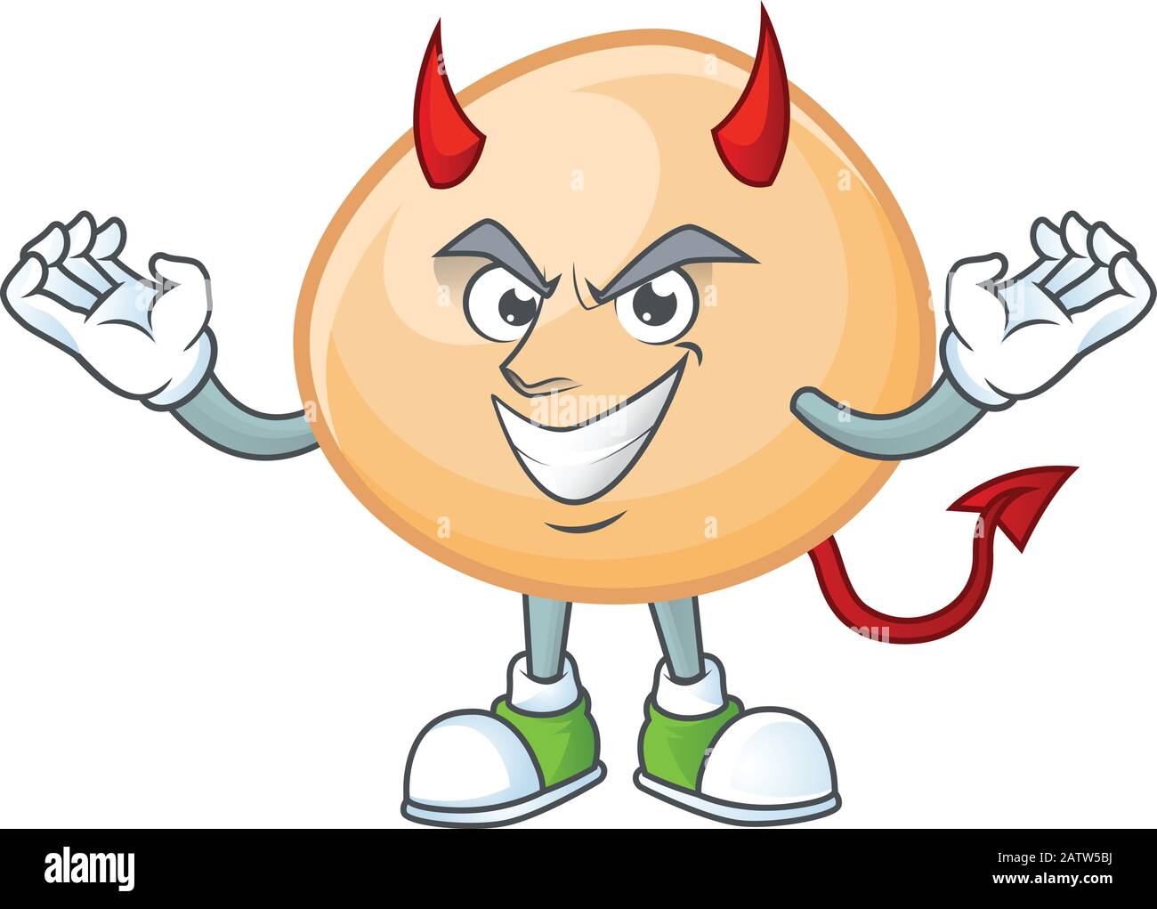 Devil brown hoppang Cartoon character design style Stock Vector Image ...