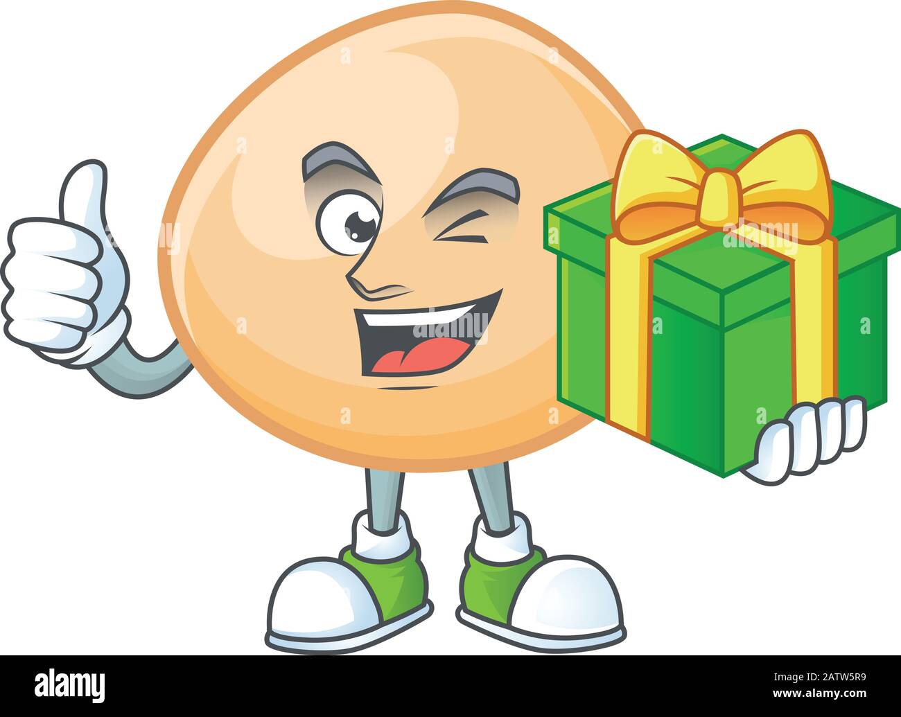 Smiley brown hoppang character with gift box Stock Vector Image & Art ...
