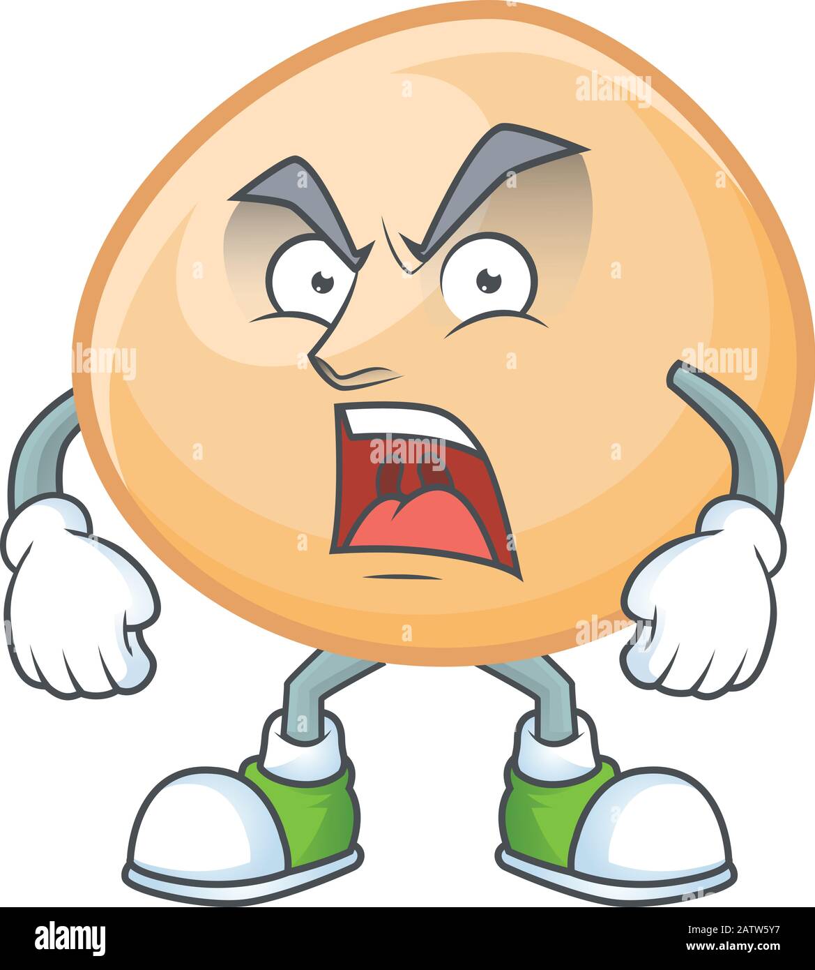 Brown hoppang cartoon character design having angry face Stock Vector ...