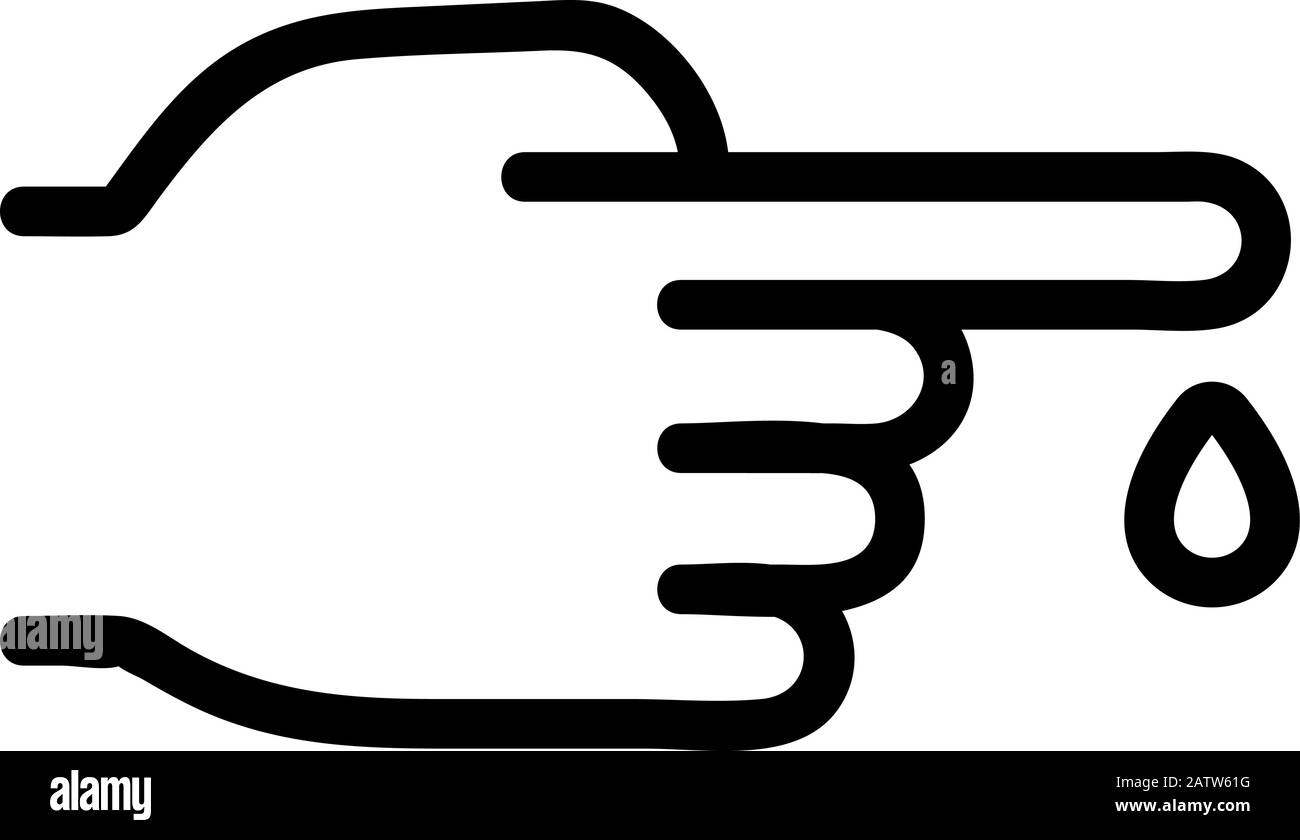 finger blood icon vector. Isolated contour symbol illustration Stock ...