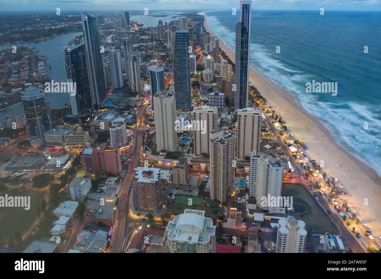 Night view of surfers paradise hi-res stock photography and images - Alamy