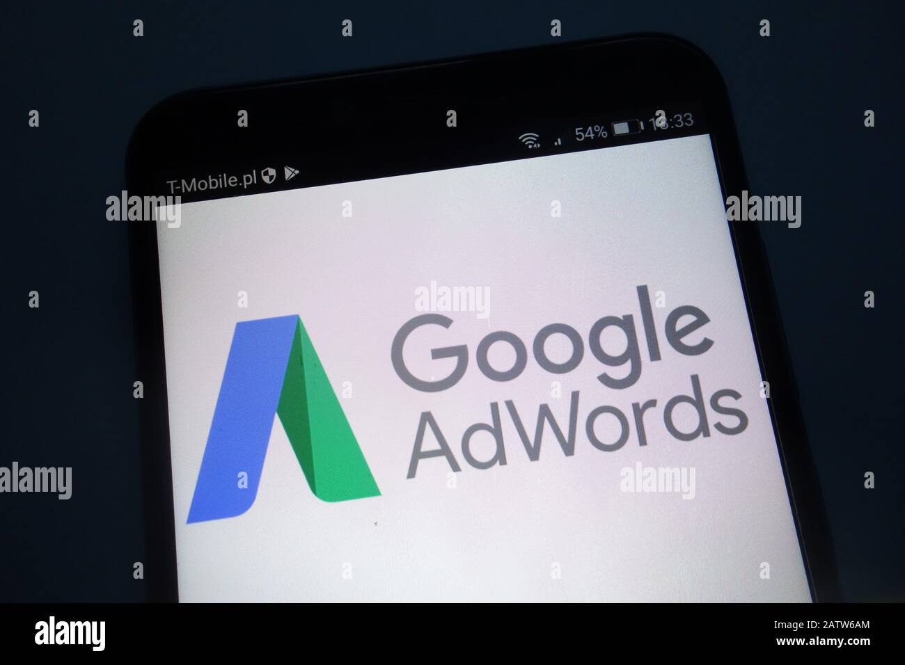 Google AdWords logo on smartphone Stock Photo - Alamy