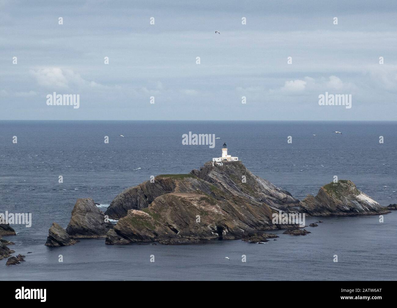 The Light House Muckle Flugga in Unst in Shetland Stock Photo - Alamy