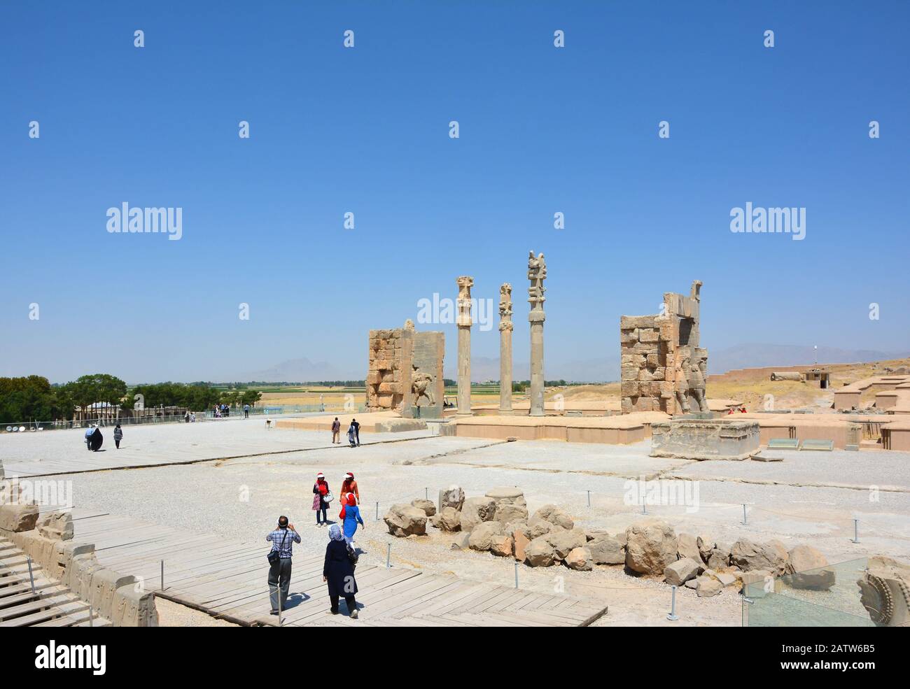 Persepolis, Gate of All Nations, view from the southeast Stock Photo ...