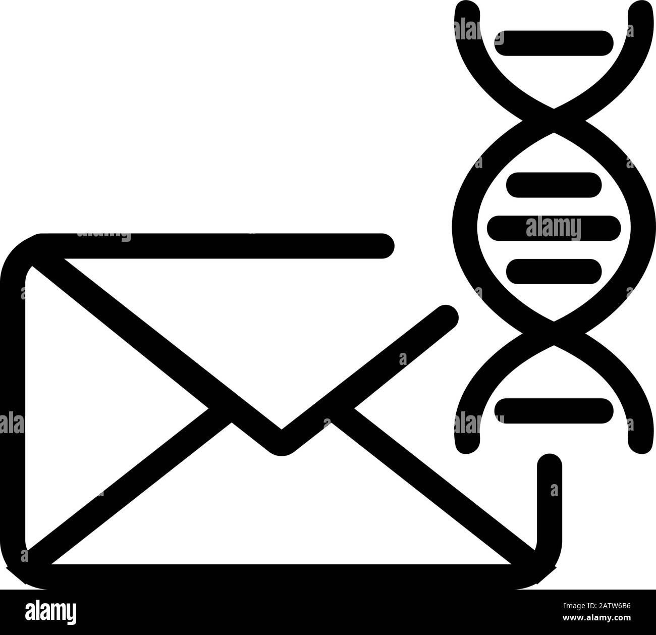 dna letter icon vector. Isolated contour symbol illustration Stock ...