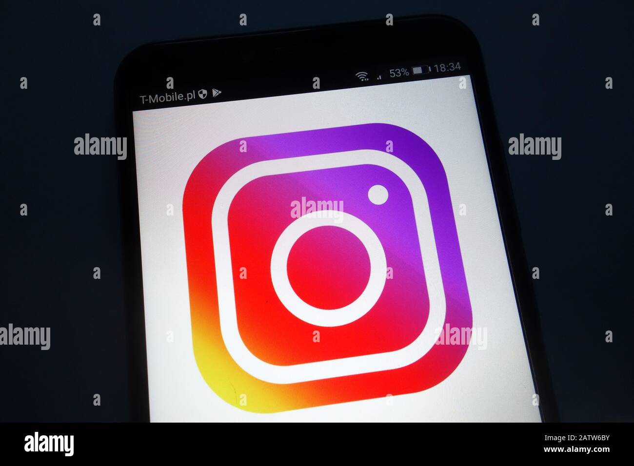 Instagram logo on smartphone Stock Photo - Alamy