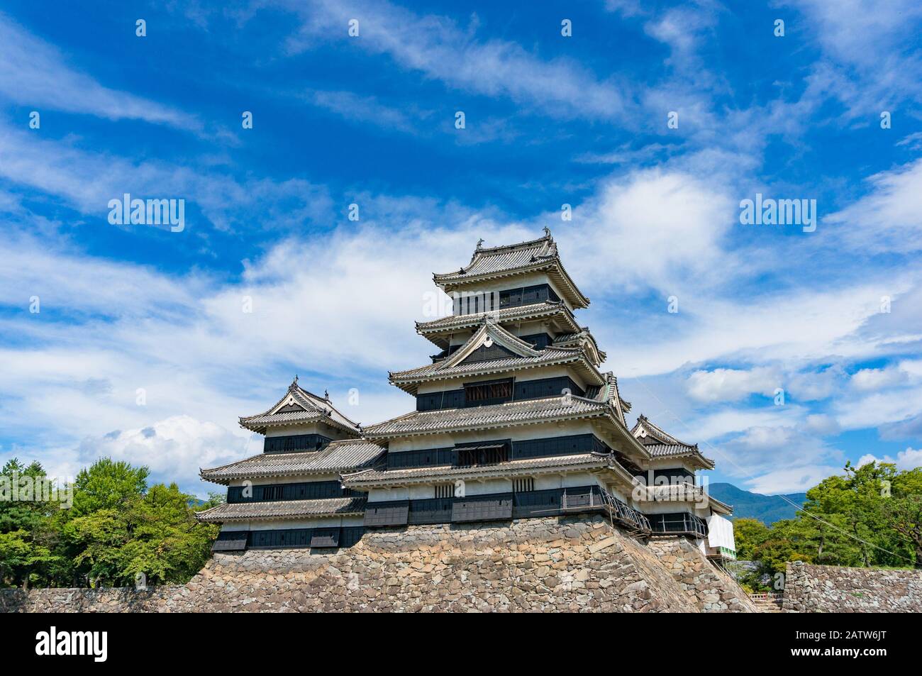 Matsumoto castle. It is one of the most complete and beautiful among ...