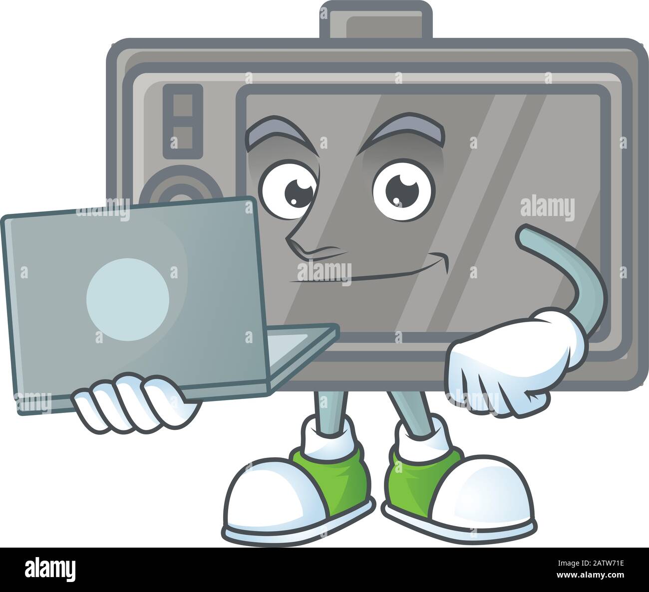 A smart wacom mascot icon working with laptop Stock Vector Image & Art ...
