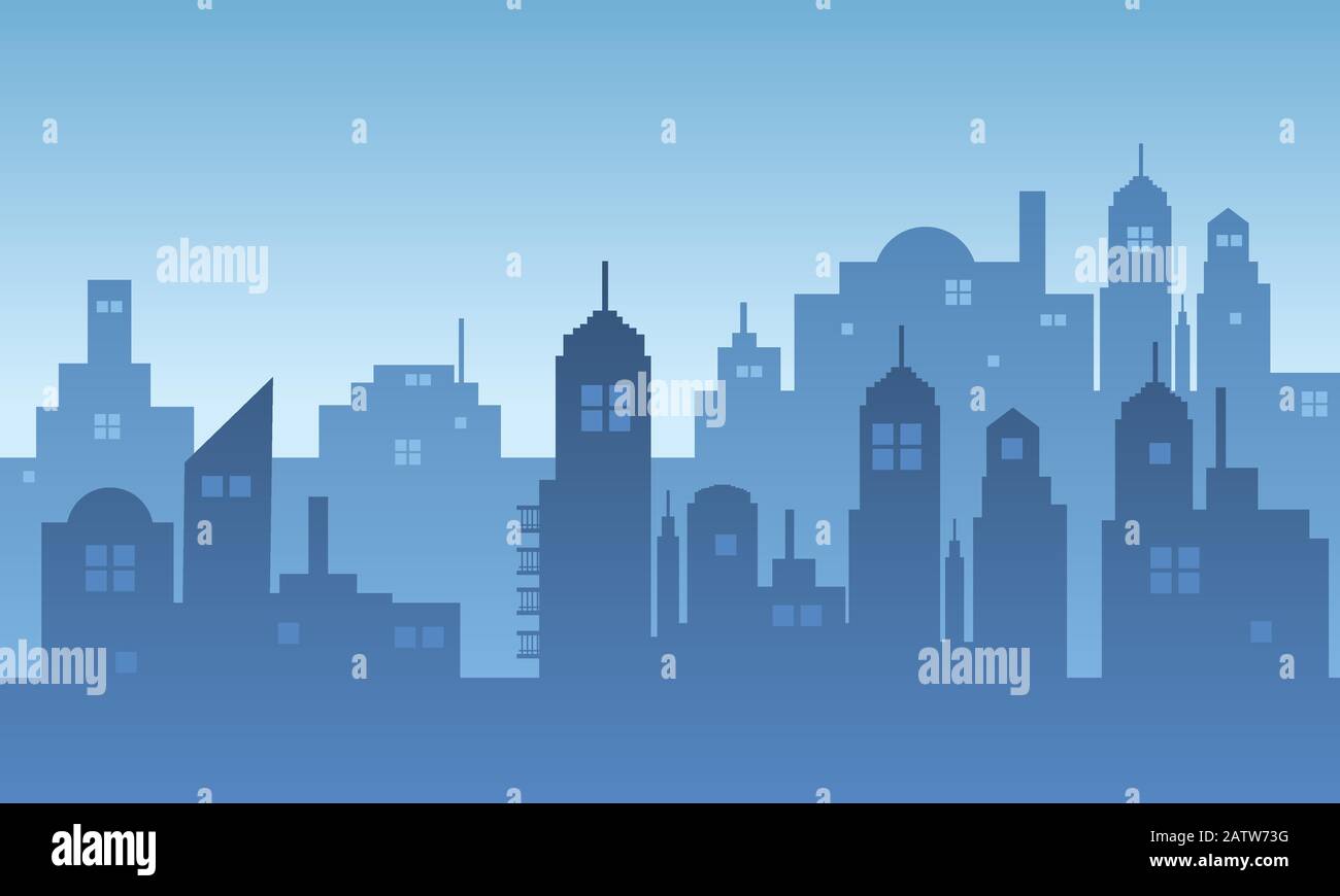 Office buildings and a lake Stock Vector Images - Alamy