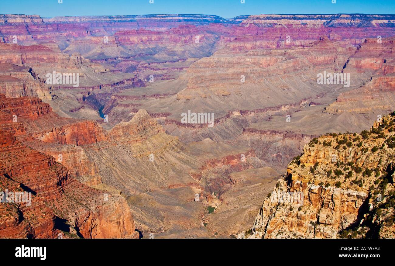 View of the Abyss, the Grand Canyon from the southern rim Stock Photo ...
