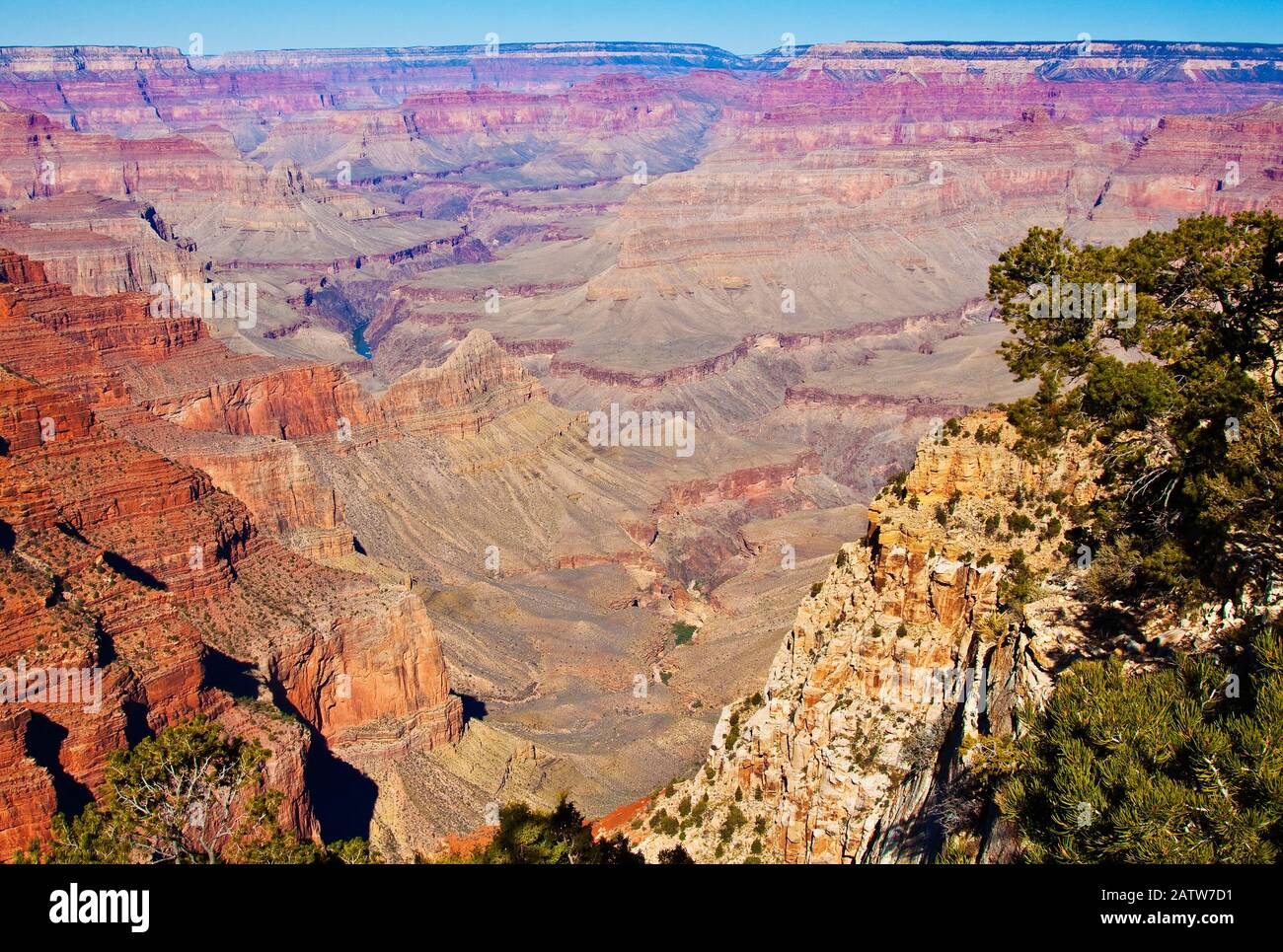 View of the Abyss, Grand Canyon from the southern rim Stock Photo - Alamy