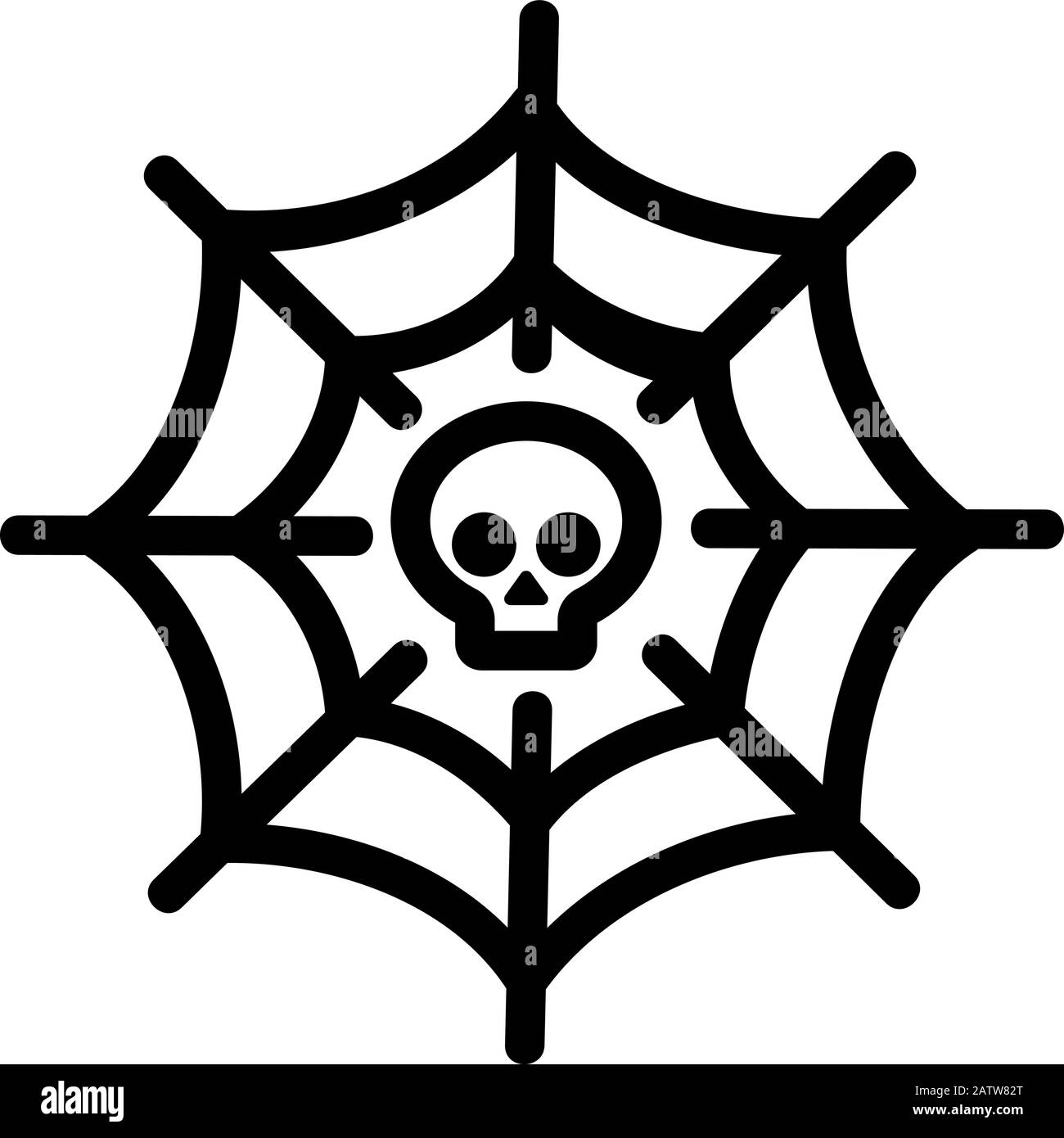 Internet web death icon vector. Isolated contour symbol illustration ...