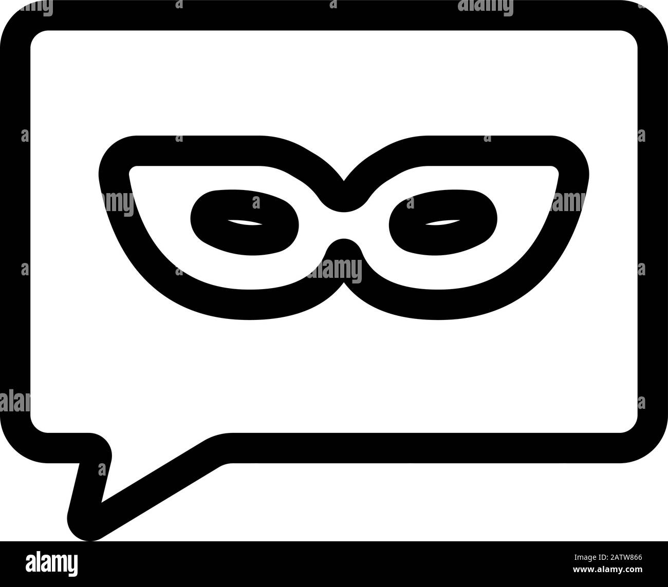 Hidden user internet icon vector. Isolated contour symbol illustration ...